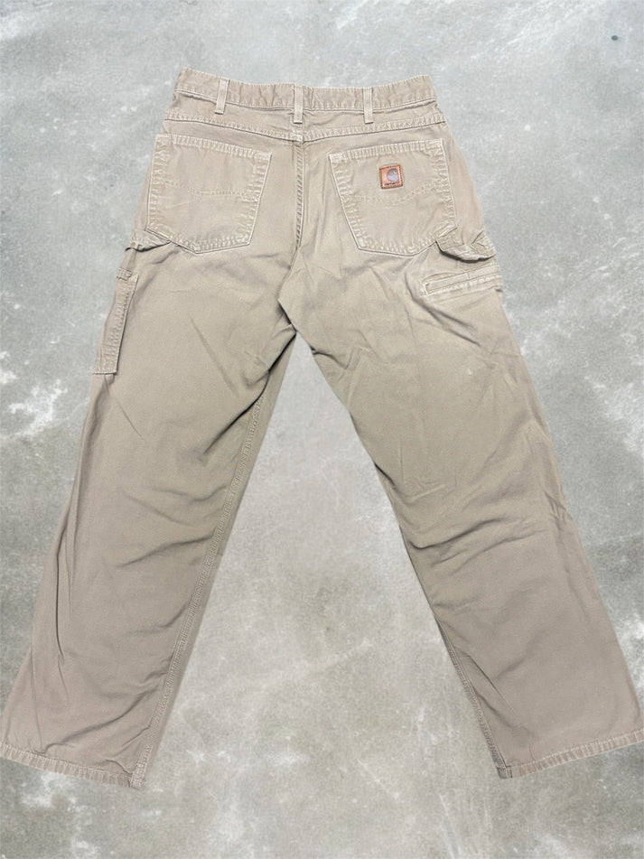 (32x31) Vintage Carhartt Tan Carpenter Pants – Extinct Vintage